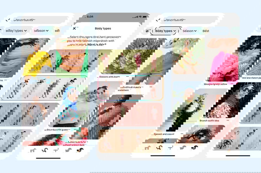Pinterest inclusivo! Função IA de "tipos de corpo" está em teste ...