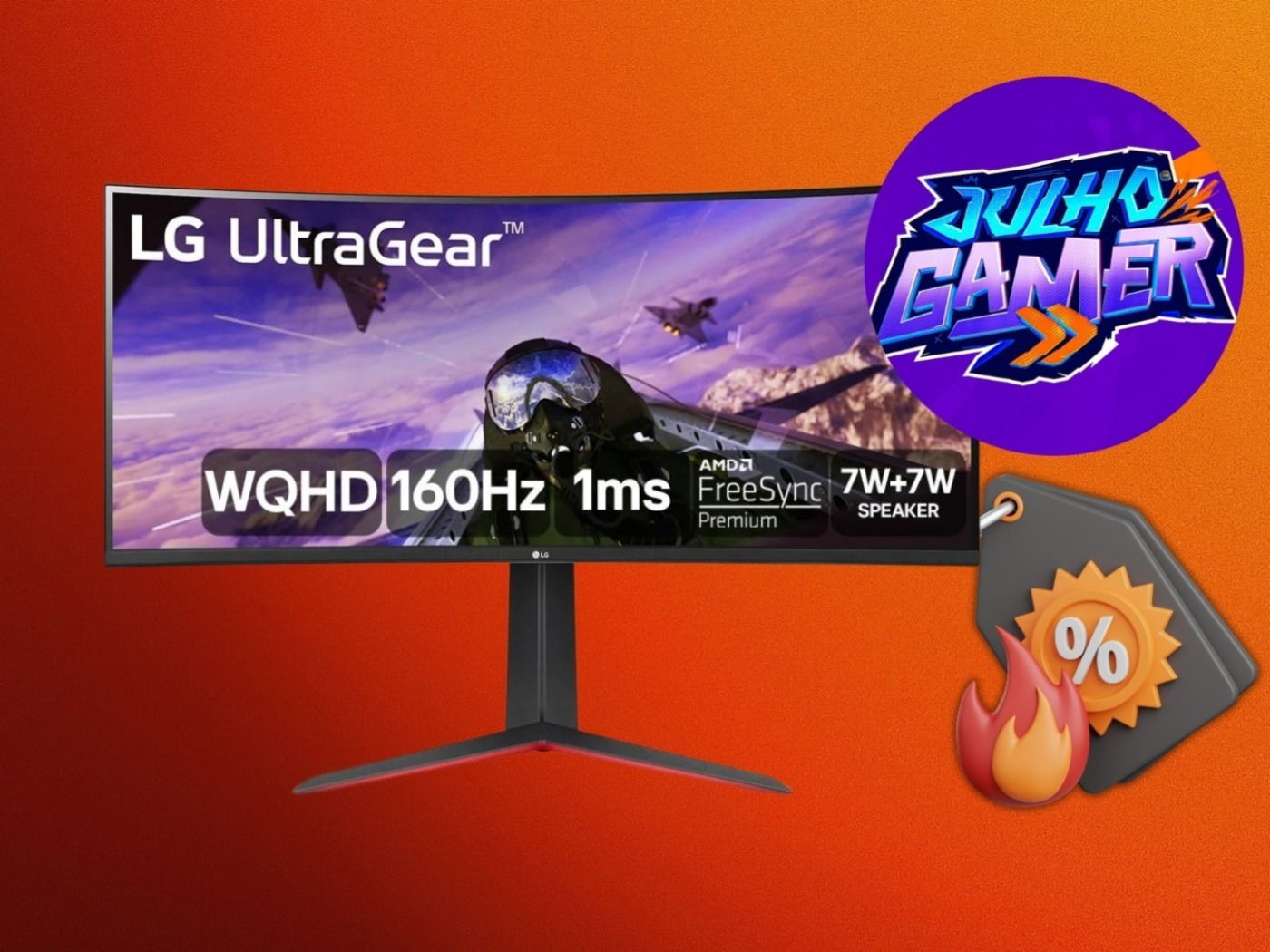 Imperdível! Monitor Gamer Curvo LG UltraGear LG 34” com R$ 1.100 de ...