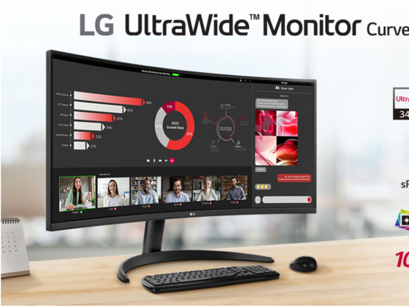 LG lança monitor UltraWide Curvo de 34″ com alta resolução e 100Hz ...