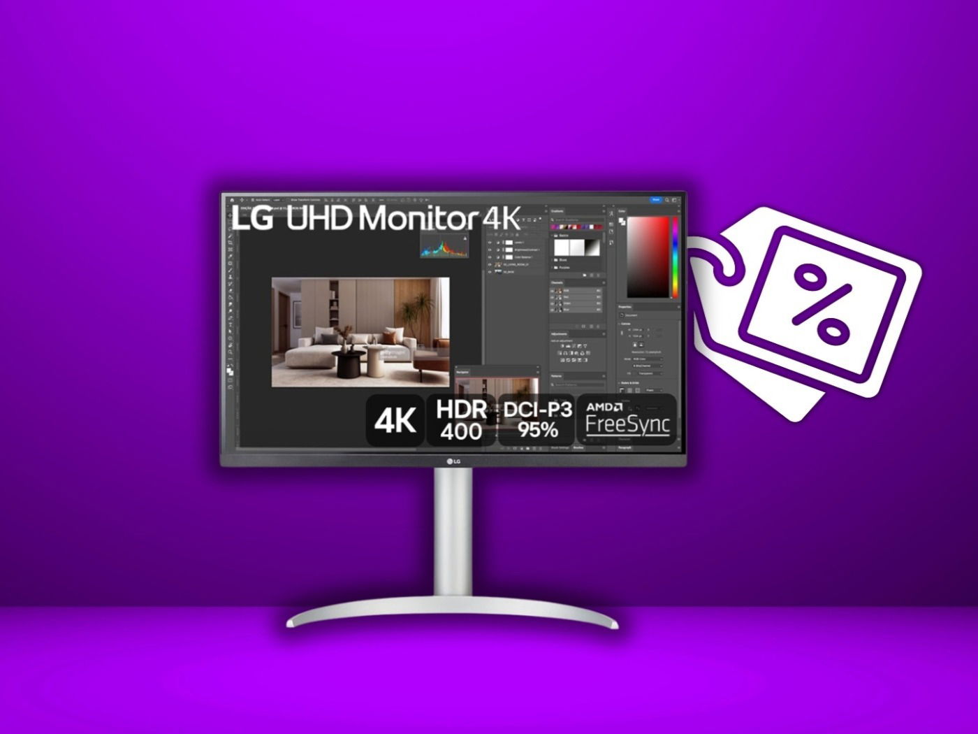 Monitor LG UHD 4K com desconto de R$ 1.220 no Mega Maio da Kabum - TechShake