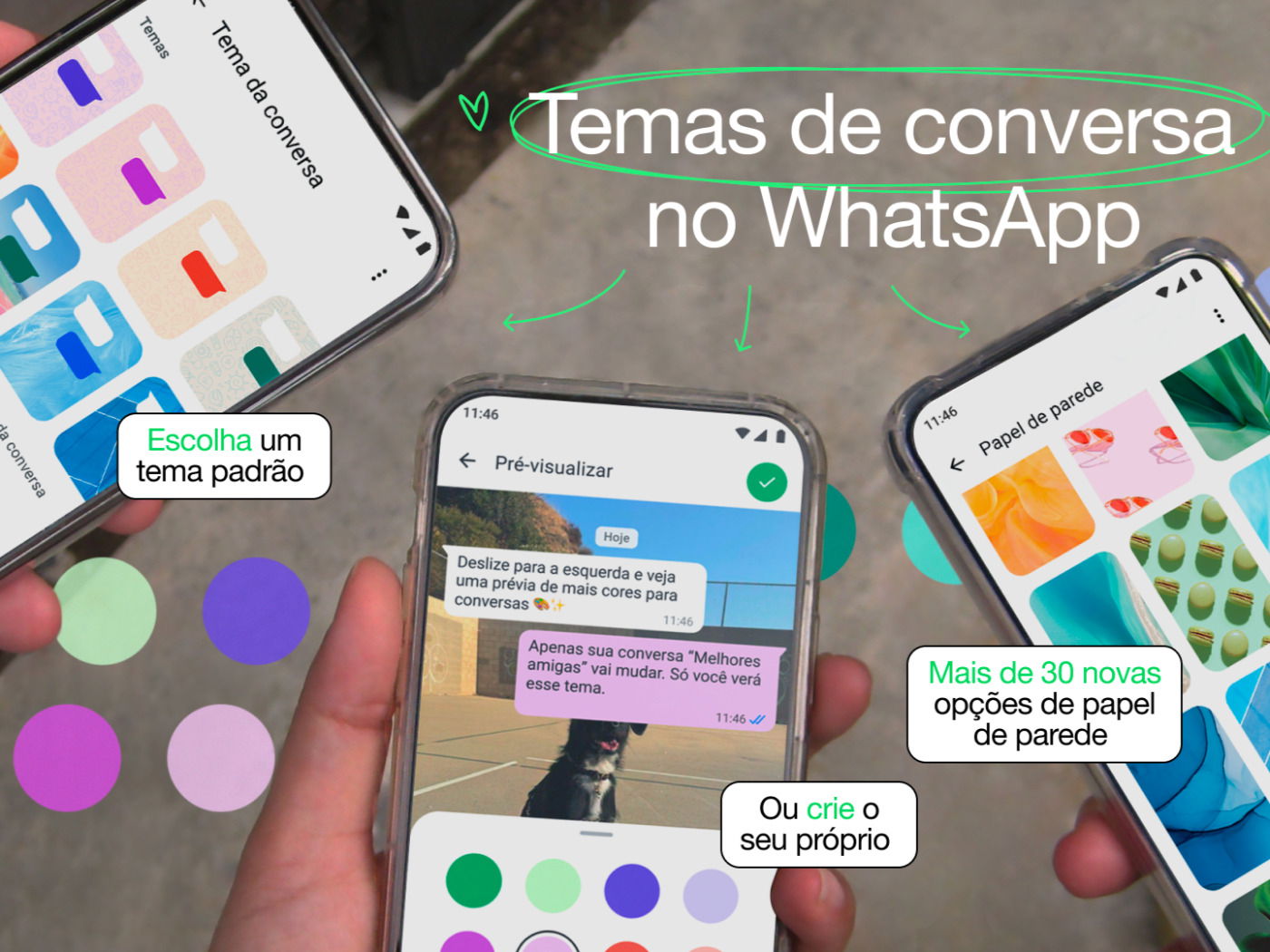 WhatsApp fica mais divertido com temas de conversa e novos papéis de ...